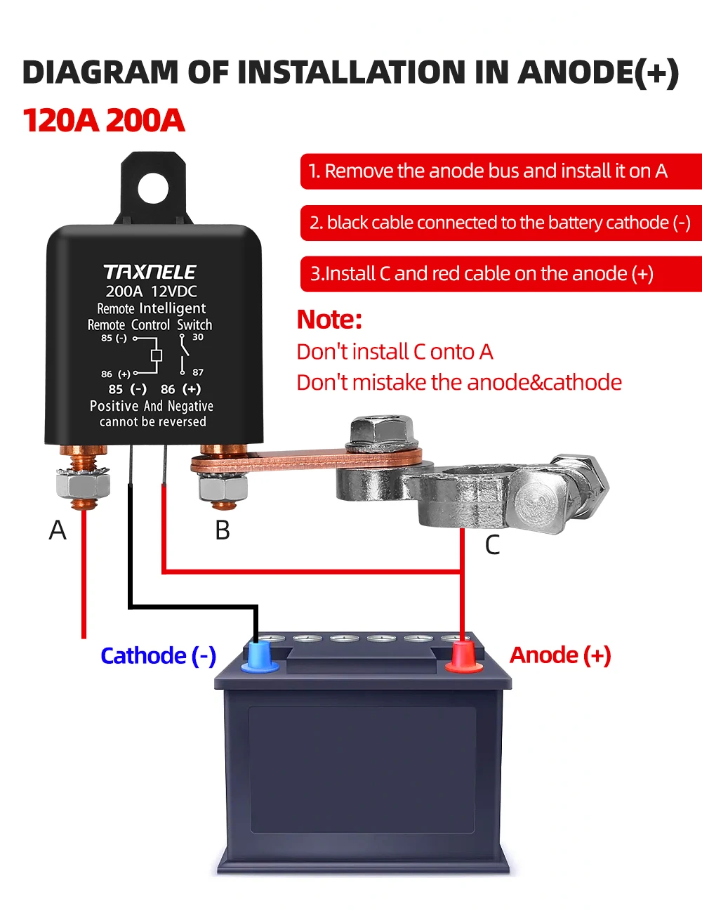 Universal Battery Switch Relay - Wireless Remote Control Disconnect for ...