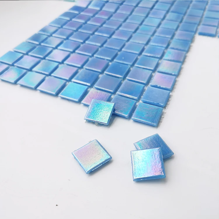Hot Sale Blue Iridescent Glass Pool Mosaic Tiles - Modern Design for ...