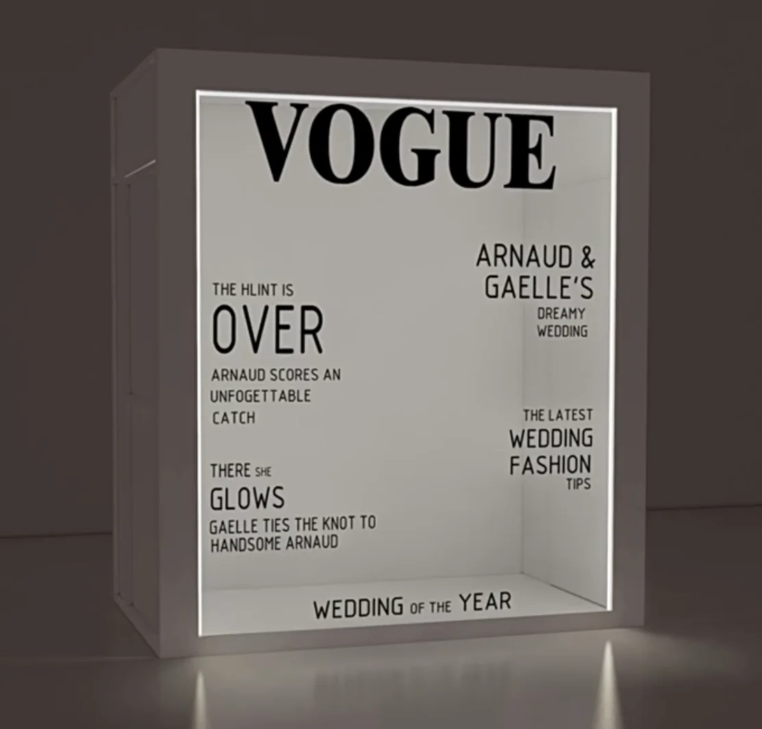 2025 New Style Photo Booth Magazines with RGB LED Lighting