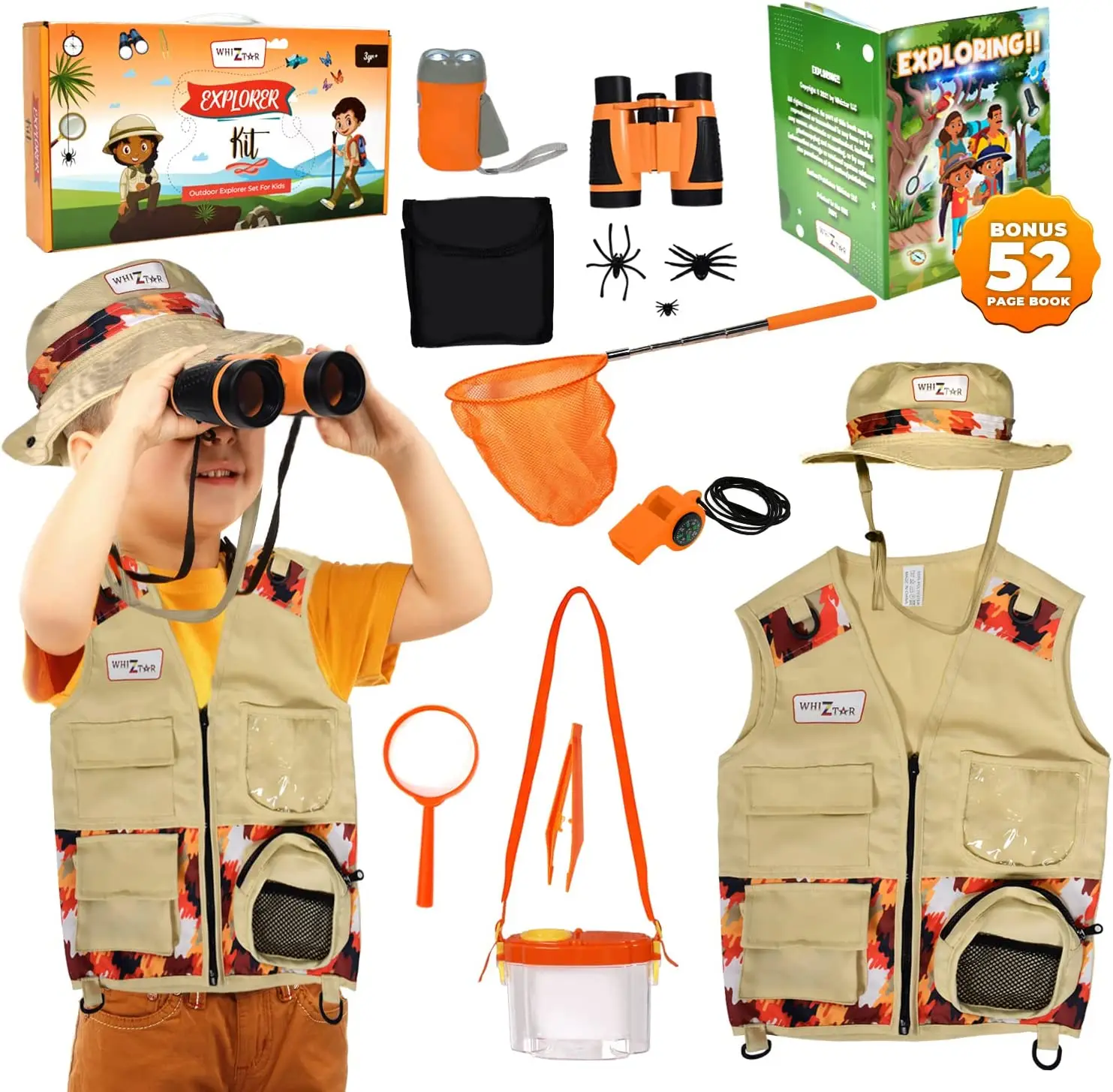 JAXY Kids Outdoor Adventure Explorer Set - Camping & Safari