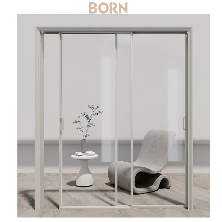 High Strength Aluminum Profile Glass Cabinet Doors Luxury Antique Bronze Custom Cabinet Doors Transparent Glass Sliding Doors