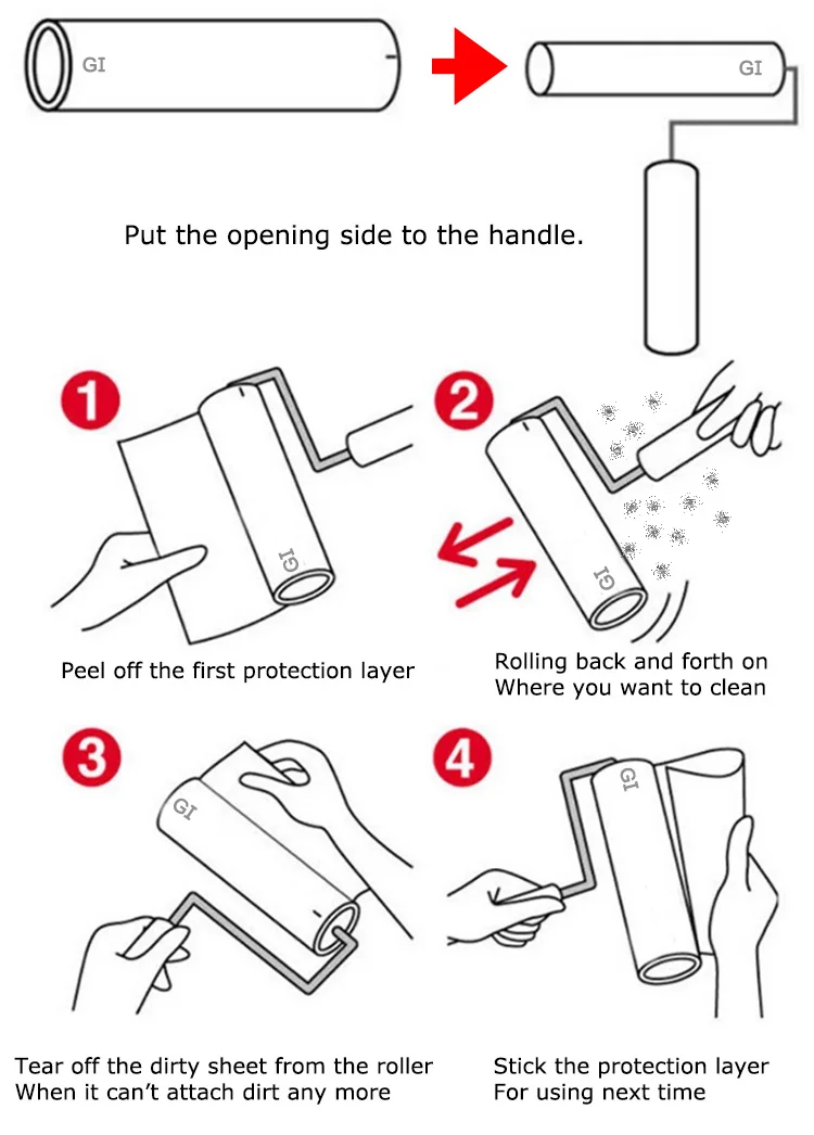 10 Inches Industry Adhesive Dust Clean Cleanroom PE Sticky Lint Roller ...