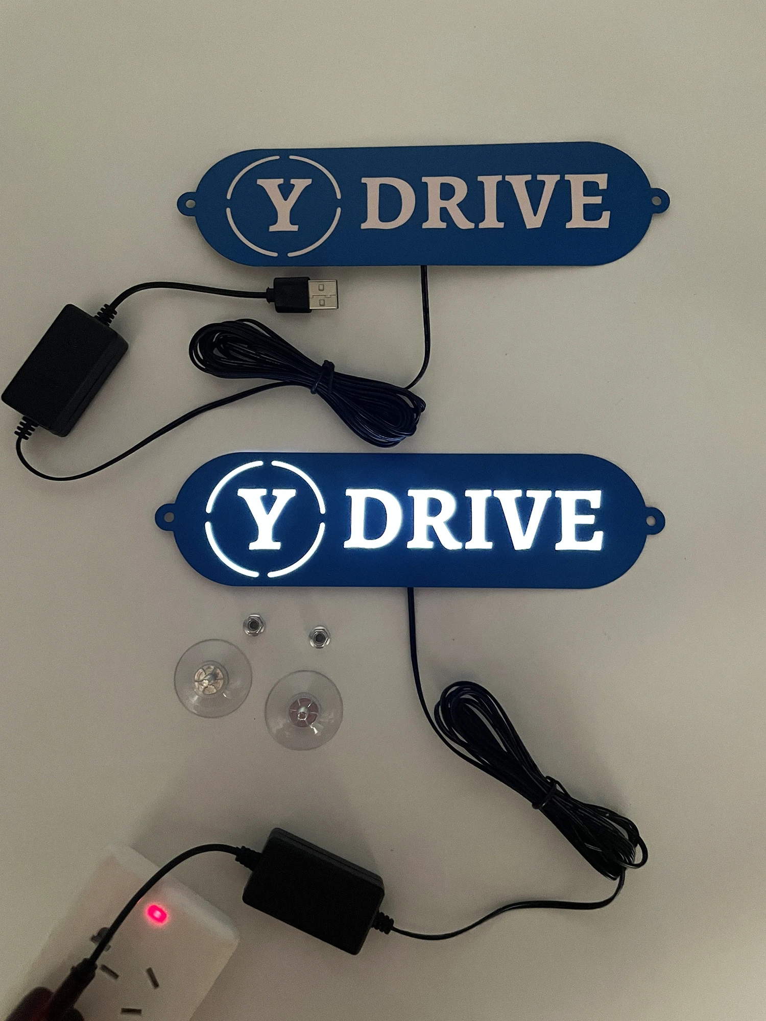 El Glow Y Drive Car Sticker For Rideshare Car Sticker Led Light Logo ...