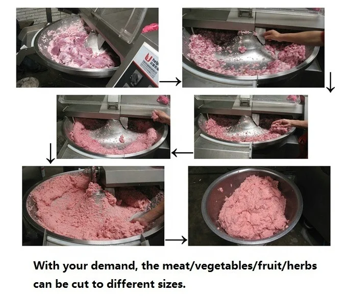 Commercial Silent Sausage Chopper Chicken Vacuum Meat Bowl Chopper Fish ...