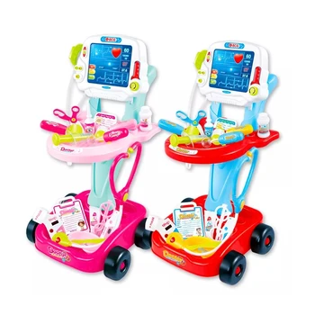 Smart Novelty 17 Pieces/set Plastic Pretend Role Play Doctor Cart ...