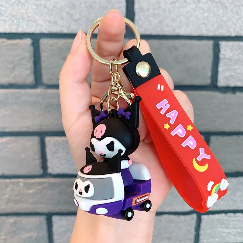 Sanrioed Kuromi Keychain Cute Cinnamoroll My Melody Keyring Children ...