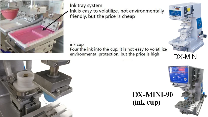 Pneumatic Ink Tray 1 Color Pad Printing Machine Portable Tampo Pad Printer
