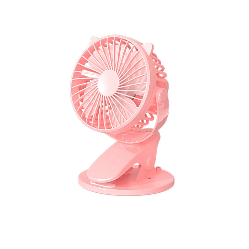 Desktop Stand Mini Cute Handy Fan With Battery Rechargeable Clip 360 ...