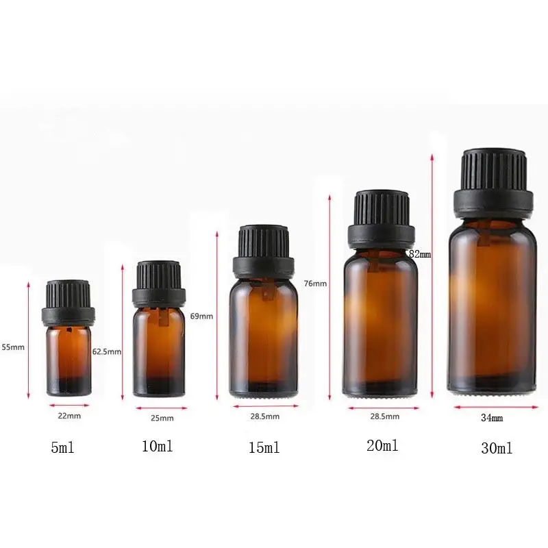 Amber Glass Bottle with Dripper for Essential Oil - 10ml