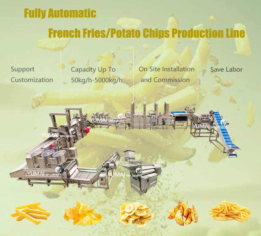 Customized Frozen French Fries Machine - High Productivity