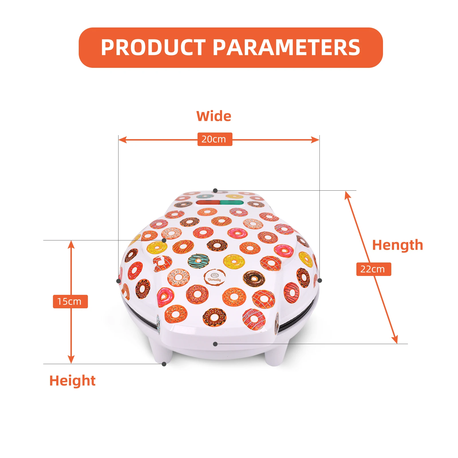 Mini Donut Maker Machine Carton Pattern Kid-Friendly Breakfast Snacks ...