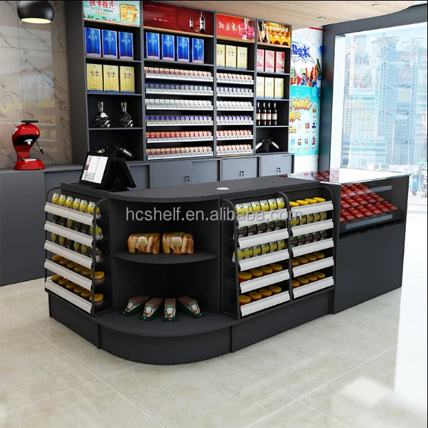 Convenience Store Retail Shop Supermarket Equipment Cashier Table ...