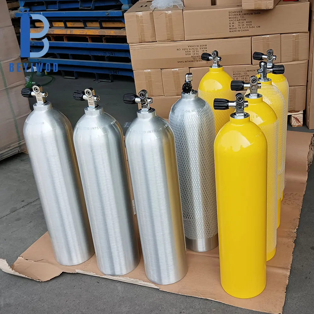12l 200bar Portable High Pressure Aluminum Scuba Diving Oxygen Gas ...