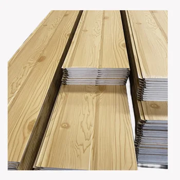 Wood Grain Metal Siding Pu Wall Panel - Buy Wood Grain Pu Thermal ...