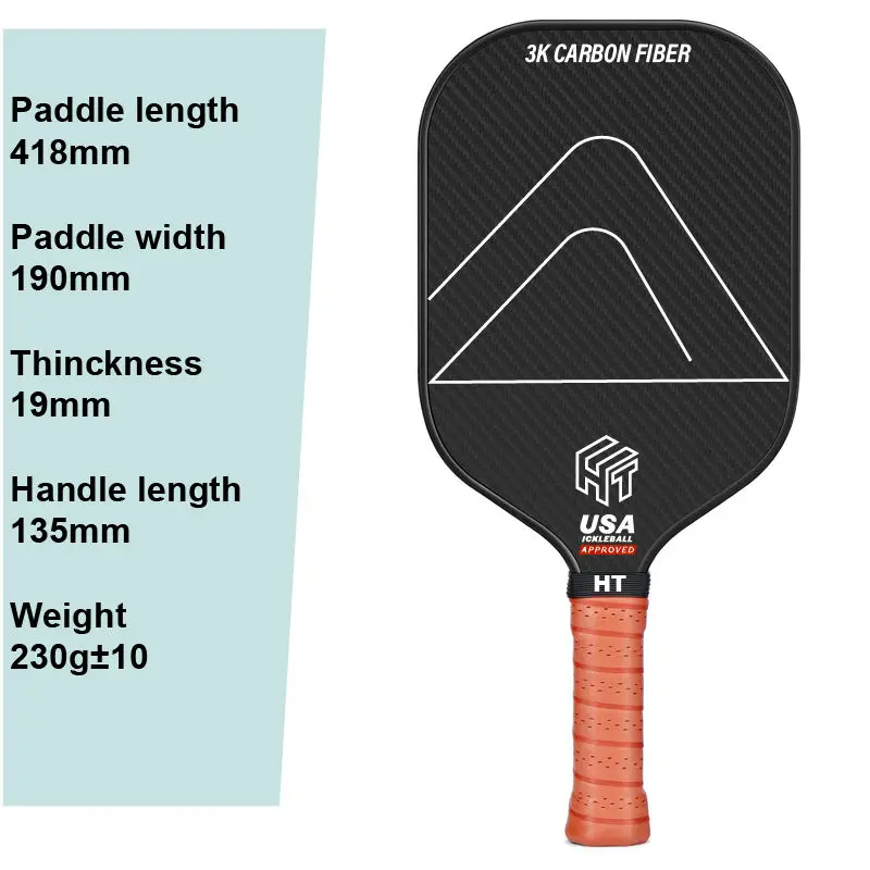 Pickleball Paddle Thermoformed T700 16mm Borderless Carbon Surface ...