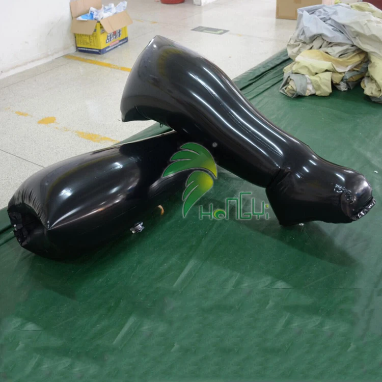 Inflatable Custom Shiny TPU Thigh Boots - Perfect for Events