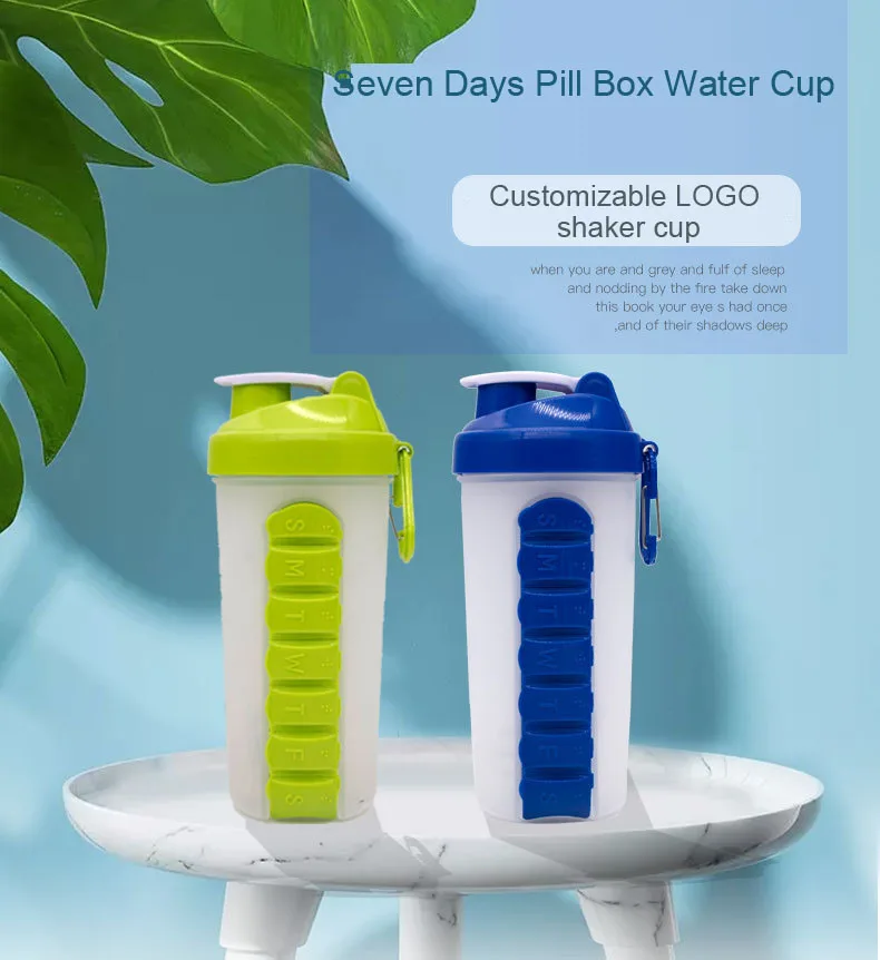 Wholesale Plastic Protein Powder Shakers Pill Case Water Bottle 700ml ...