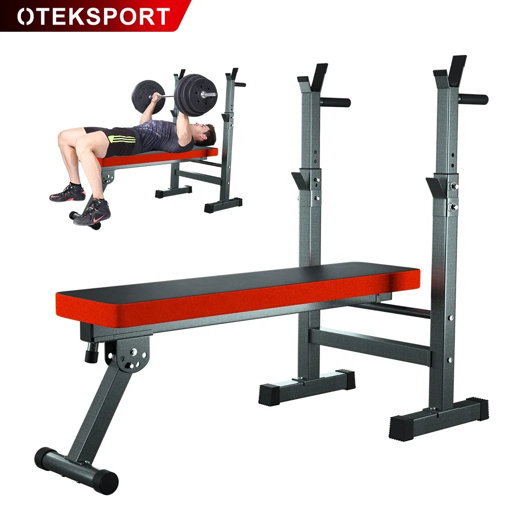 Adjustable Folding Fitness Barbell Rack And Weight Bench For Home Gym ...