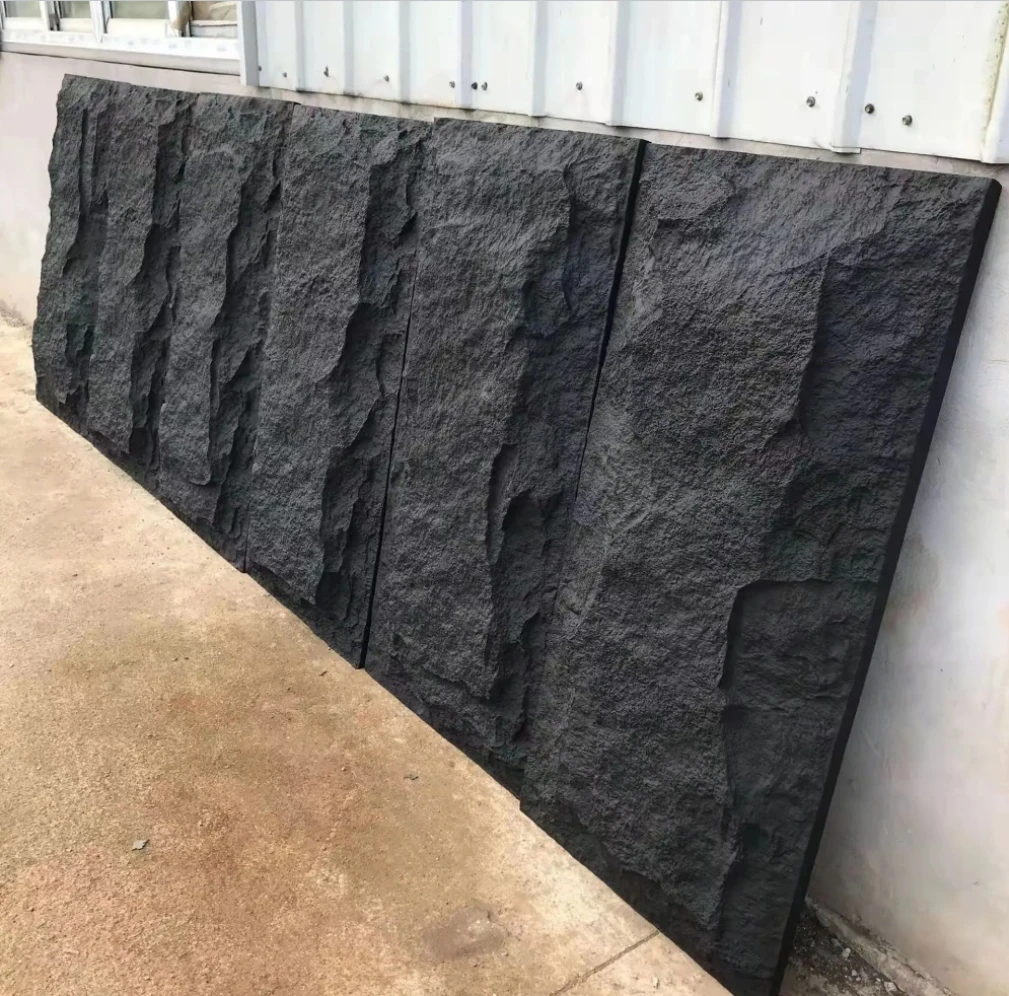 Luxury Pu Faux Artificial Light Weights Slate Stone One Panel One Wall Rock Stone Wall Elevation ...