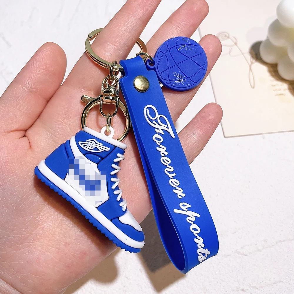 Basketball Sneaker Shoe Keychain Cartoon Kawaii 3d Pvc Anime Key Chain ...