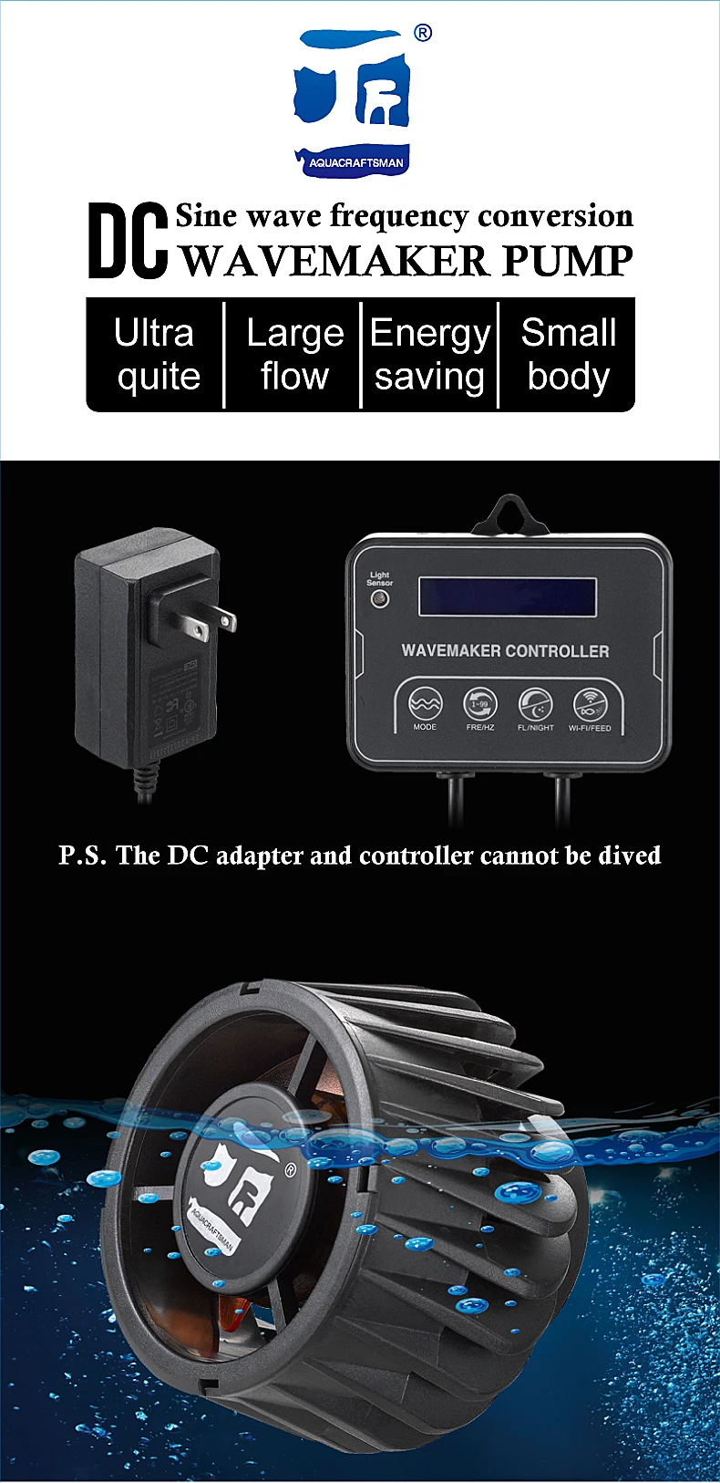 High Quality Dc Wave Maker Aquarium Mini Adjustable Wave Making Pump ...