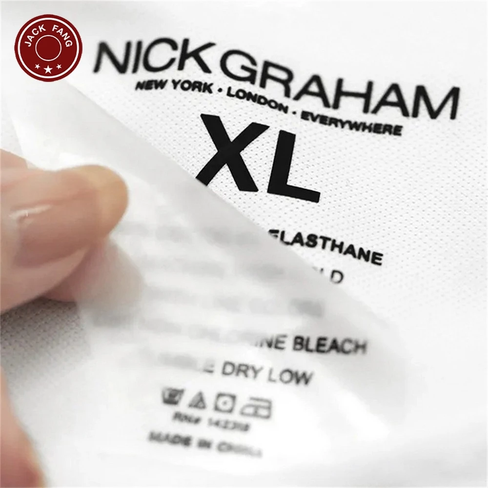 Custom T-shirt Neck Labels Paper Laser Puff Print Heat Transfer Tags ...