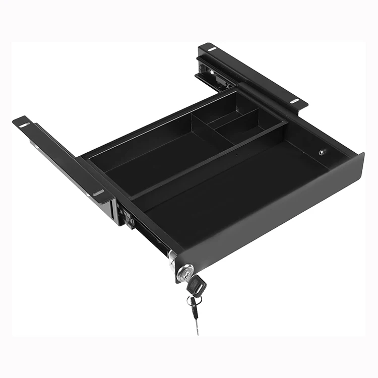 JH-Mech Under Desk Mounted Pull Out Drawer with Lock Metal Slim Self ...