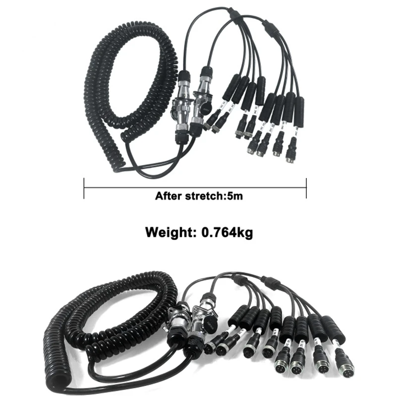 7 Core Spring Wire Trailer Cable - 7 Pin Truck Electric