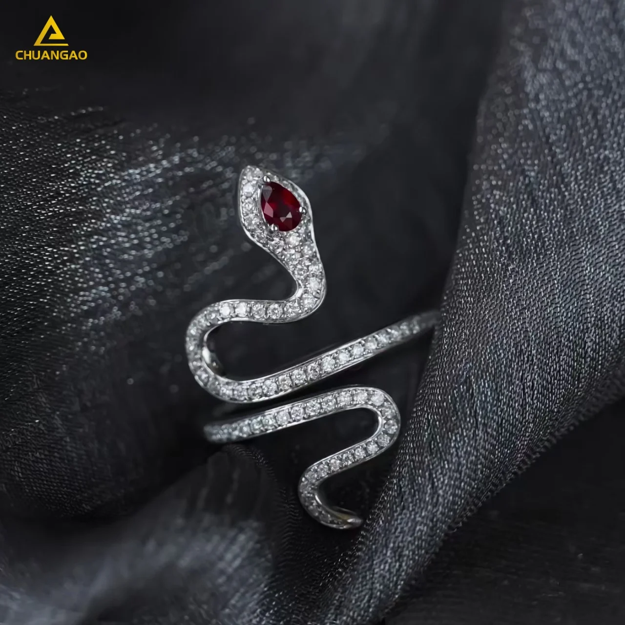 Alibaba.com: Royal Sapphire Emerald Pigeon Blood Red 18k Gold Snake ...