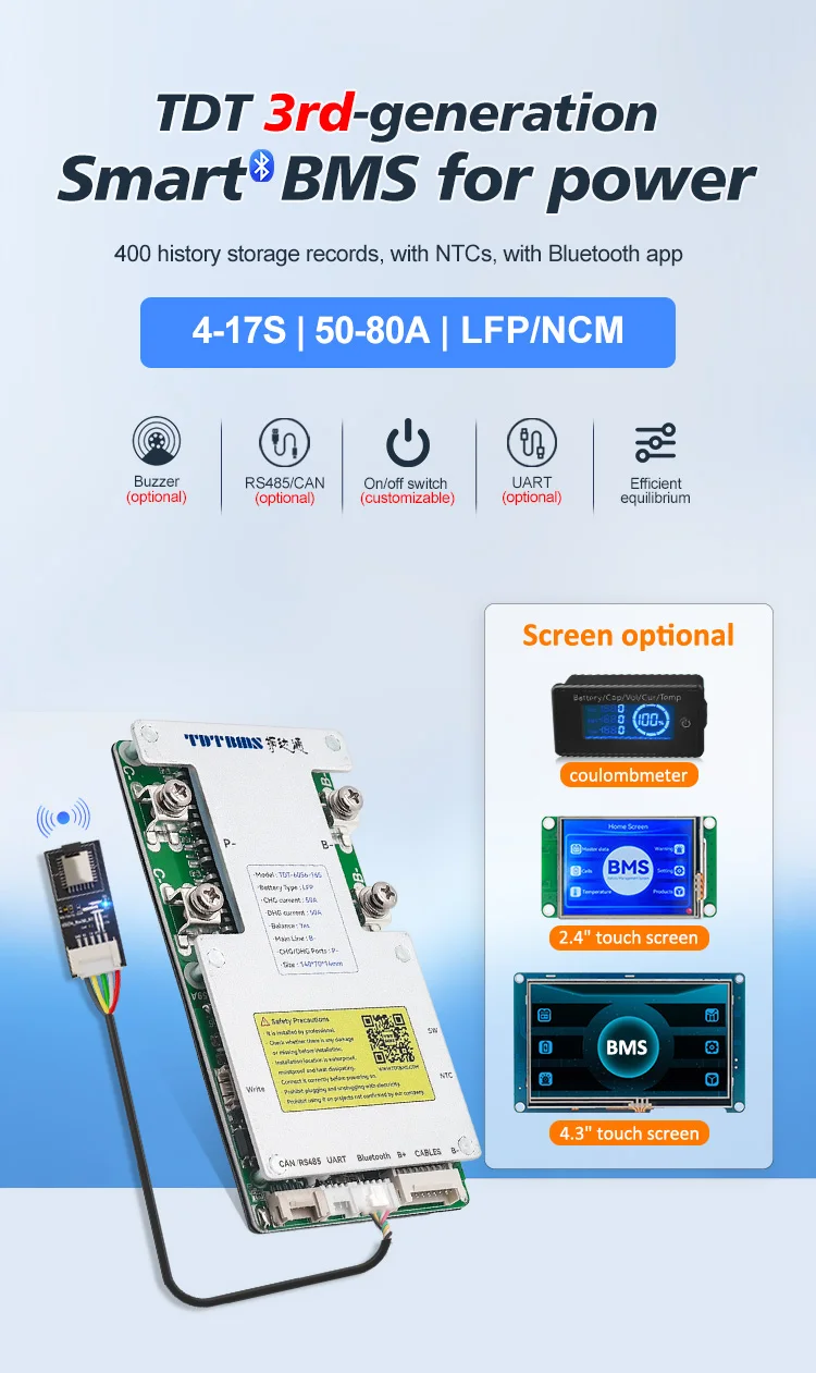 TDT Smart Bms Lifepo4 Lithium Battery Management System