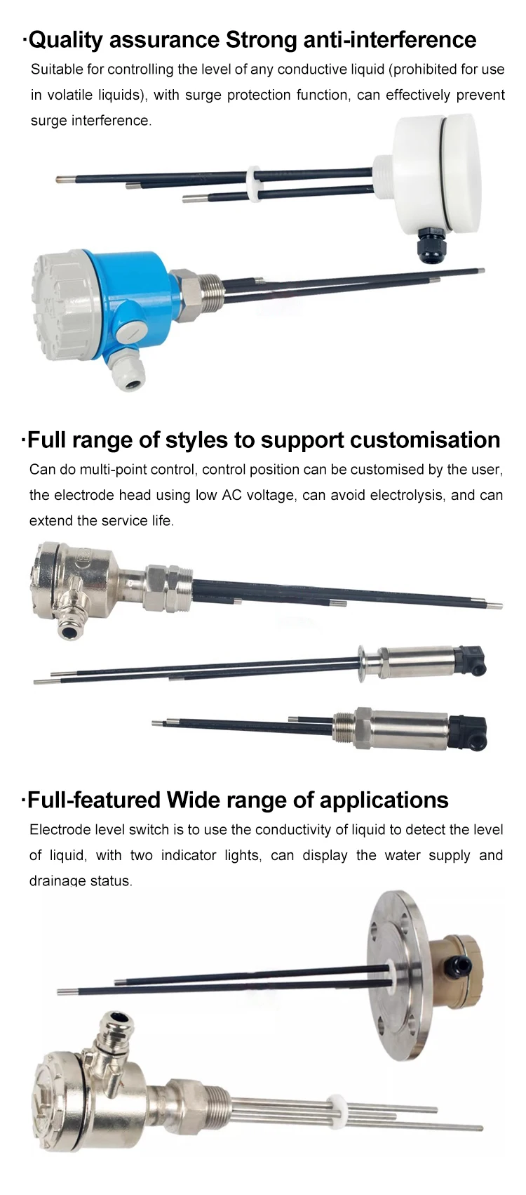 Laiyuan Switch Level Control Sensor Electrode Automatic Conductive ...