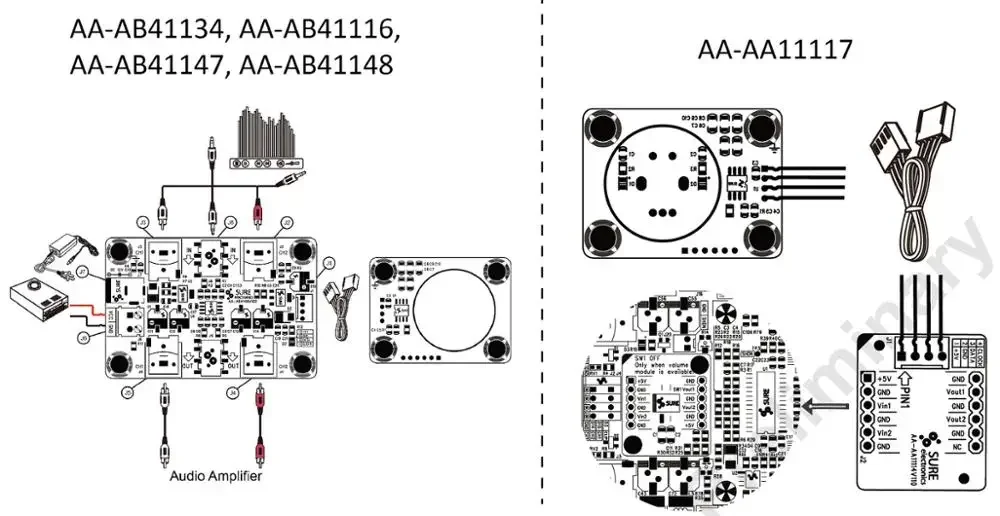 Sure Pga2311 Digital Volume Control Pre-fever Amplified Tone Board 12v ...
