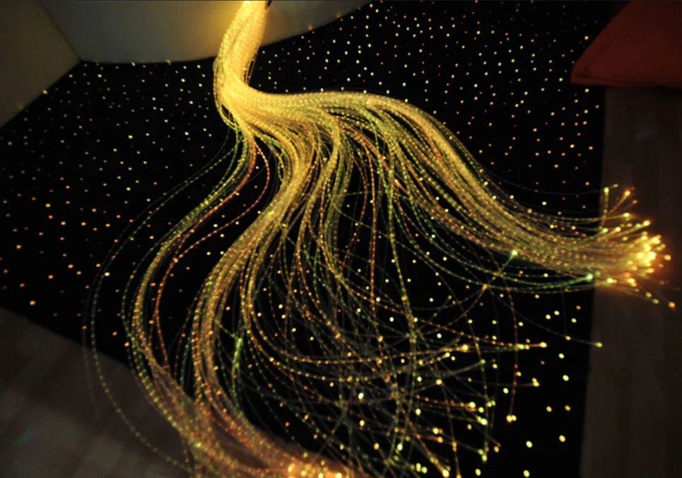 Interaction Fiber Optic Carpet with 4 Hands 1.2m X 1.2m Soft Polyester ...