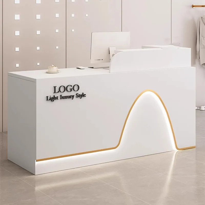 Free Logo Customized Service Reception Counter Hall Hotel Beauty Salon ...