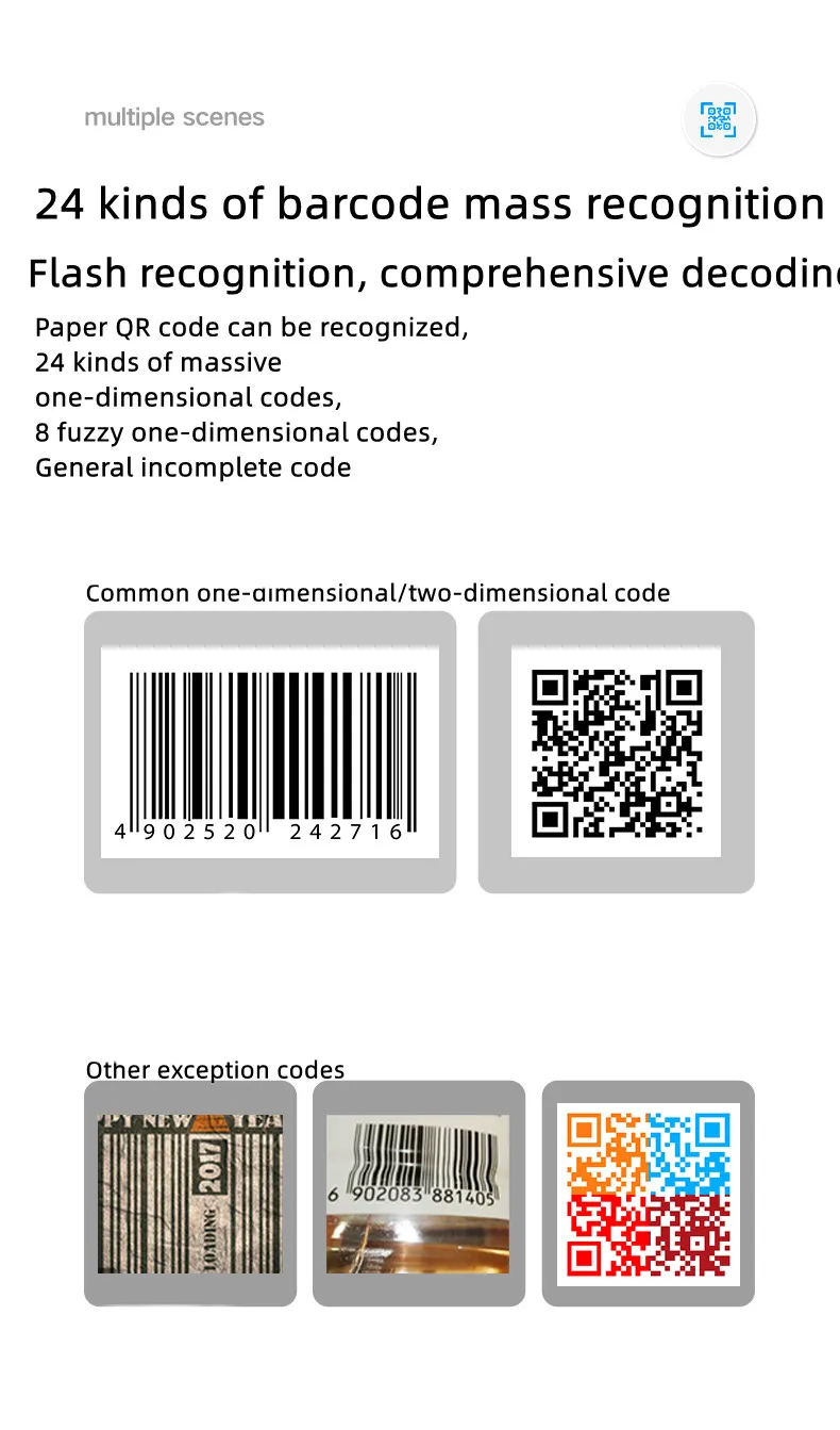 Original Business Receipt Scanner Handsfree 2d Barcode Scanner Ds9308 ...