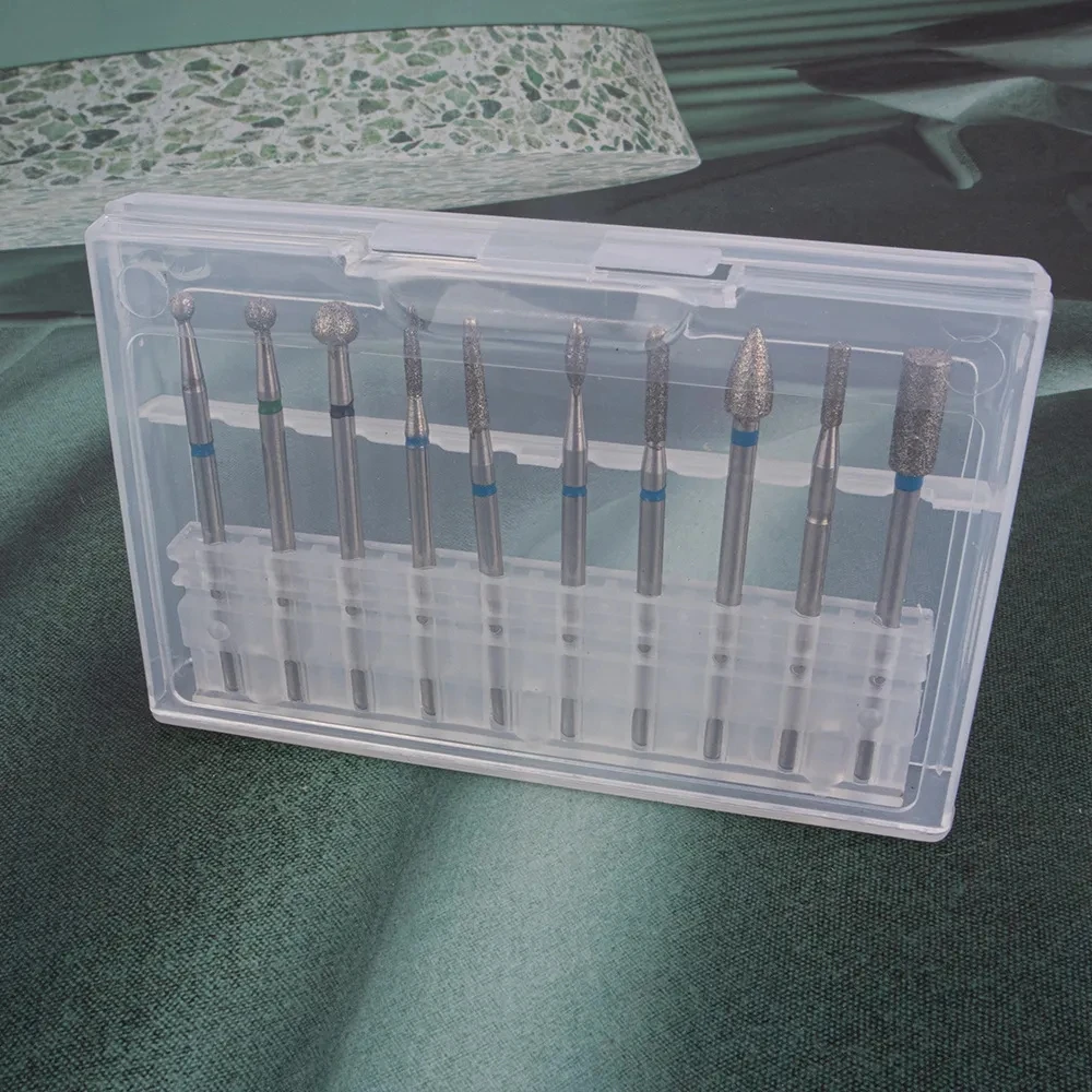 10pcs/set Stainless Steel Diamond Nail Drill Bit Set Sanding Bands ...