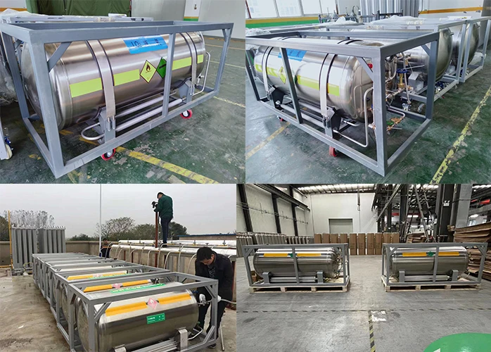499L 1.44Mpa Horizontal Co2 Storage Tank Dewar Vgl Cylinder For ...