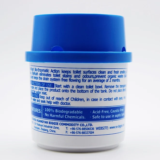 Blue Solid Toilet Bowl Bio-enzymatic Cleaner and Toilet Deodorizer in ...