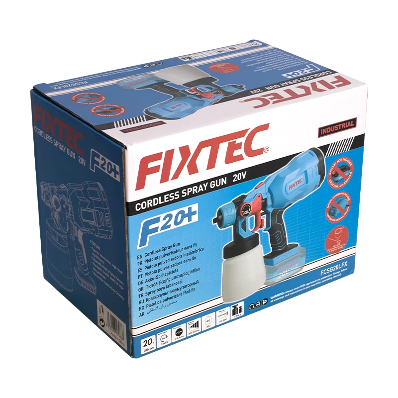 Fixtec 800ml 20v Cordless Multi Function Electric Hand Held Paint Sprayer For Home And Outdoors ...