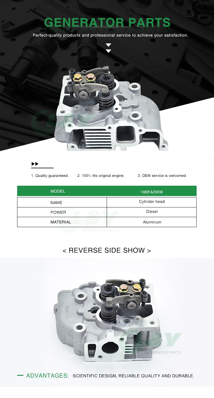 186FA diesel Generator Assembly Engine Cylinder Head| Alibaba.com