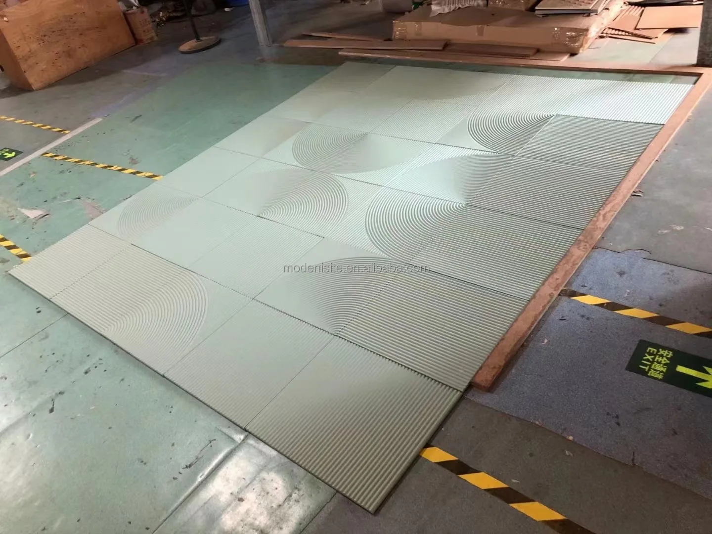 Hotel Home Decoration 3D Leather Carved Backdrop Panels