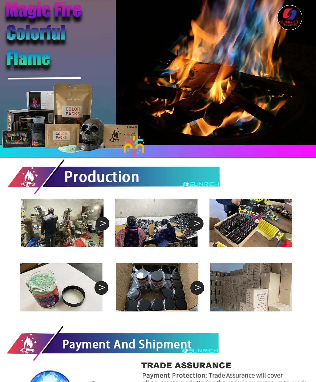 15g Mystical Fire Change Color Flame Firemagic Tricks Color Fire Wood ...