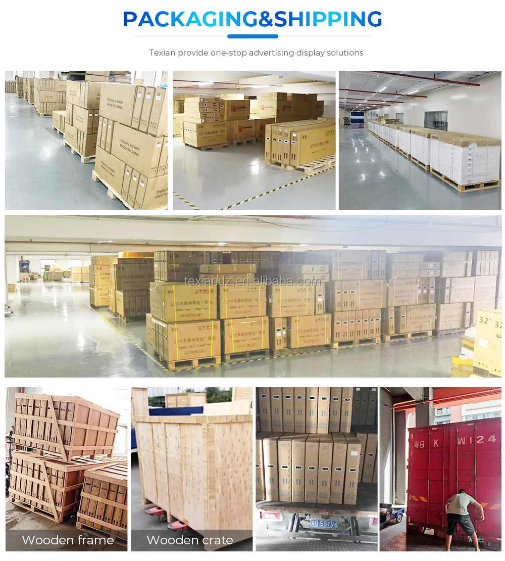 Ultra Narrow Frame Touch Screen Advertising Machine Wall Mounted ...