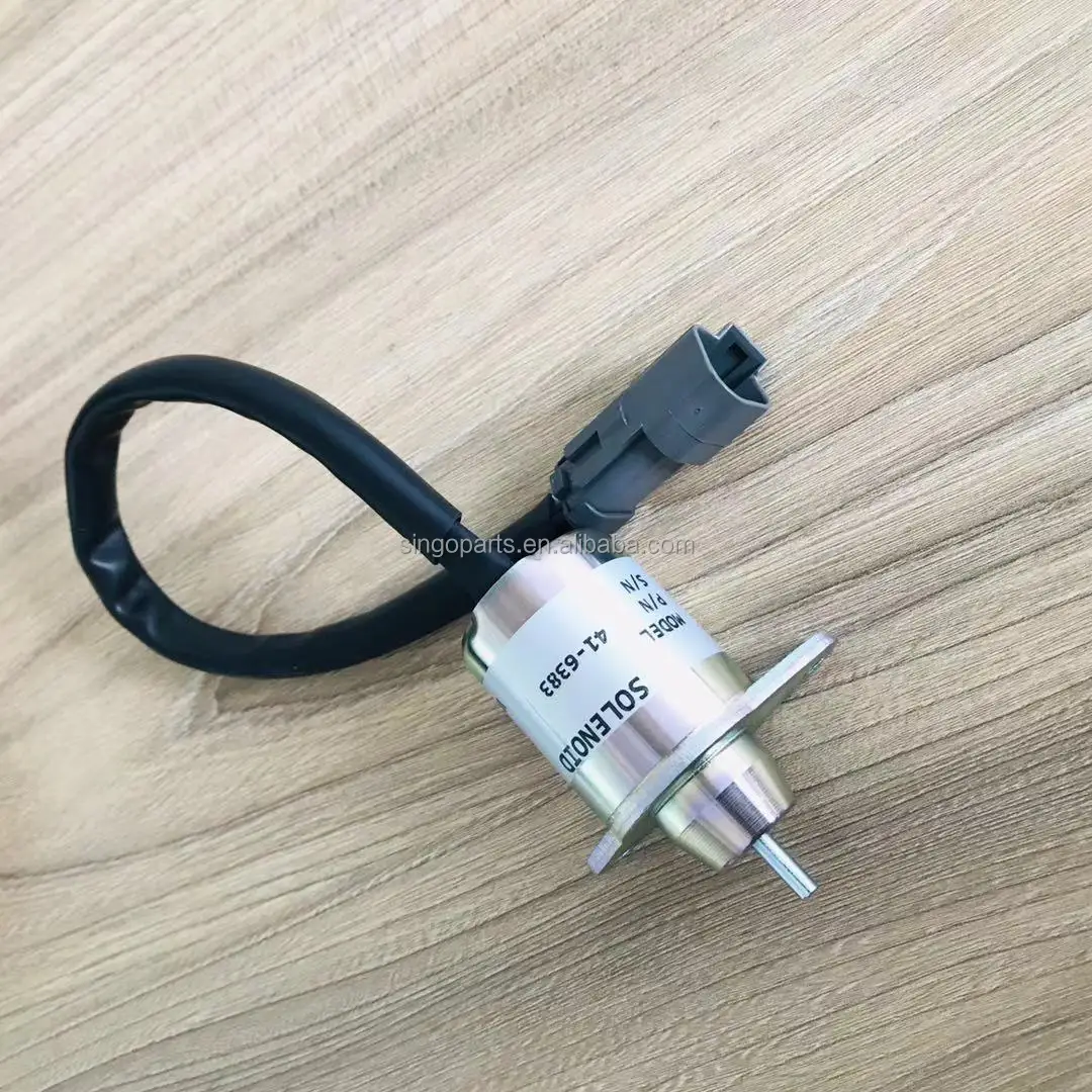 Yanmar 4TNE84 Fuel Cut-off Stop Solenoid 41-6383 by SINGO