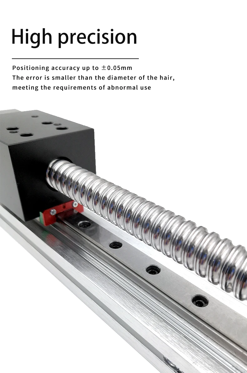 40mm Width 50mm-1000mm Travel Cnc Ball Screw Driven Linear Guide Rail ...