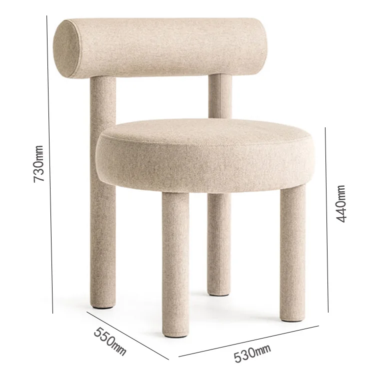 Modern Minimalist Bedroom Lamb Wool Chair Home Furniture Backrest ...