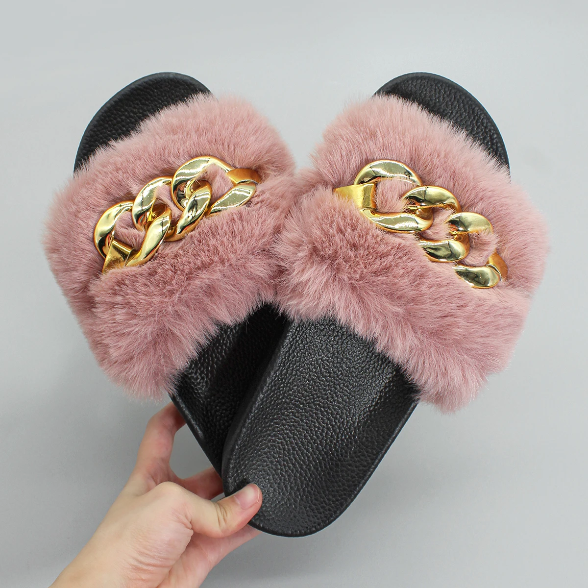 White Bridal Bridesmaid Cozy Slippers Custom Open Toe Fur Fluffy Cross ...