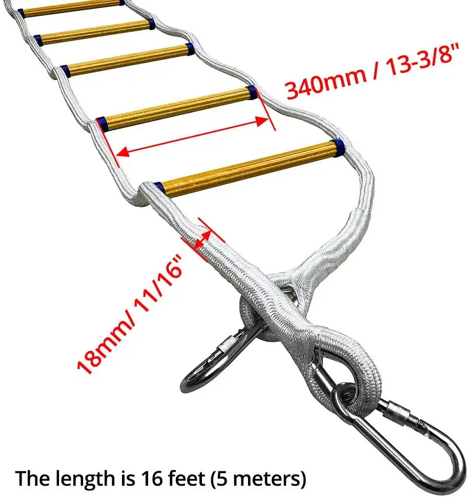 Emergency Fire Ladder Flame Resistant Safety Rope Escape Climbing Rope ...