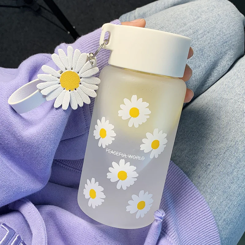 Portable Mini Glass Drinking Water Bottle - Wide Mouth