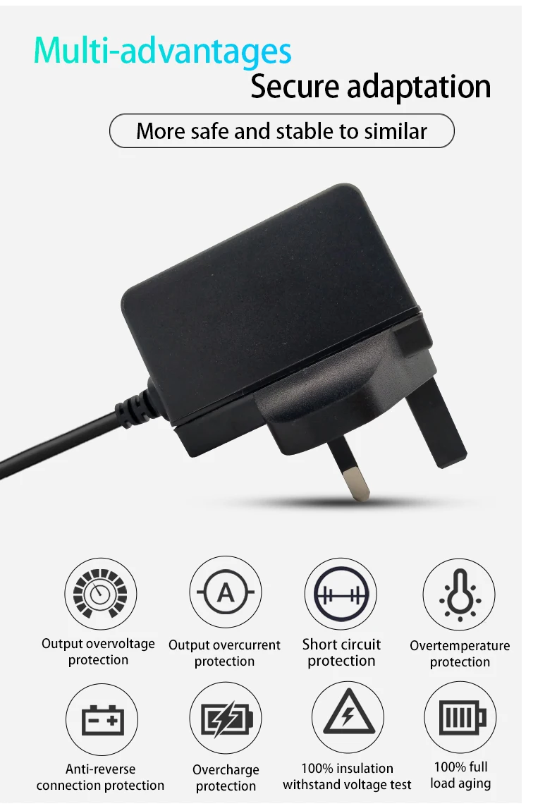 Charger Uk Power Supply Ac Dc Battery Charger 8.4v 1.5a For Clothes For ...